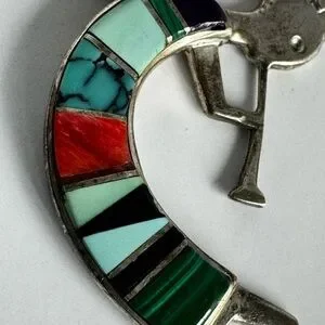 touch if santa fe | Jewelry | Vtg Kokopelli Native American Pendant ...